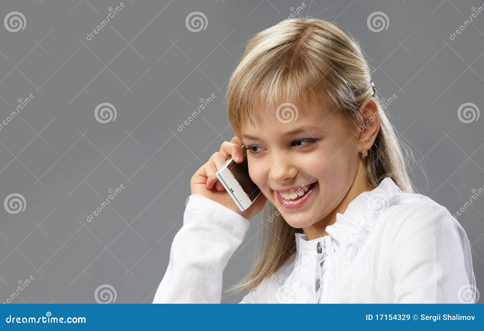 Talking on mobile stock image. Image of mobile, pretty - 17154329