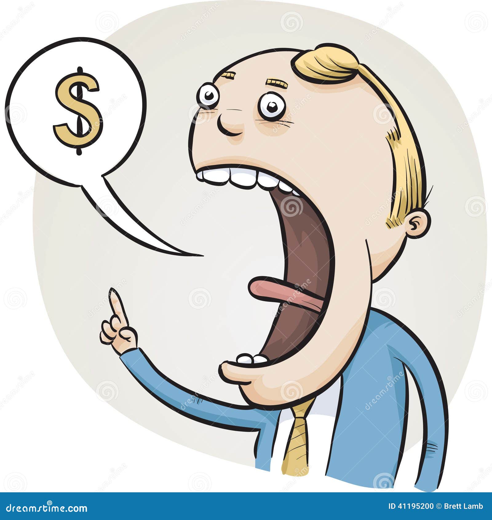 Talking Money stock illustration. Illustration of necktie - 41195200