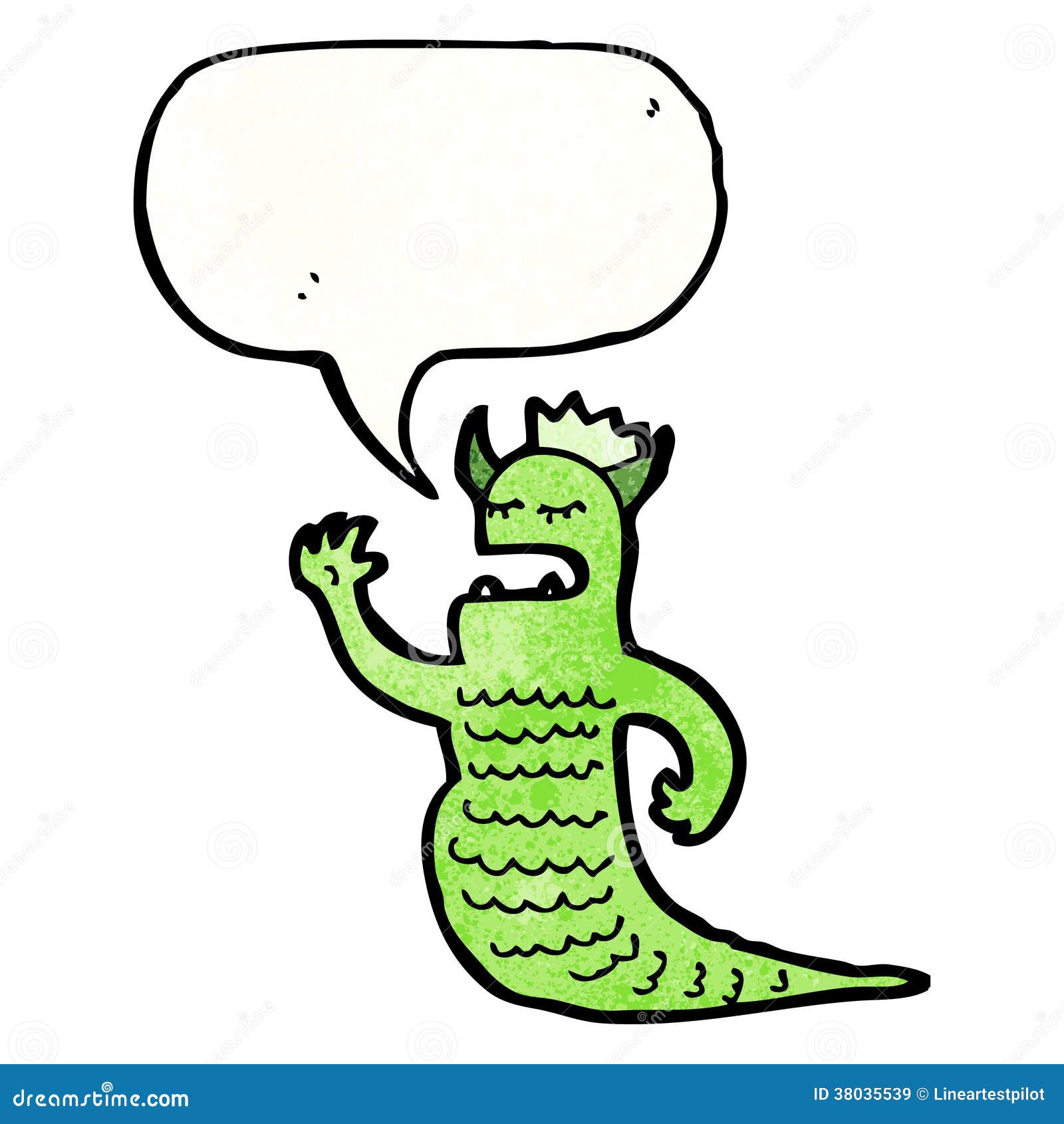 Talking monster cartoon stock vector. Illustration of balloon - 38035539