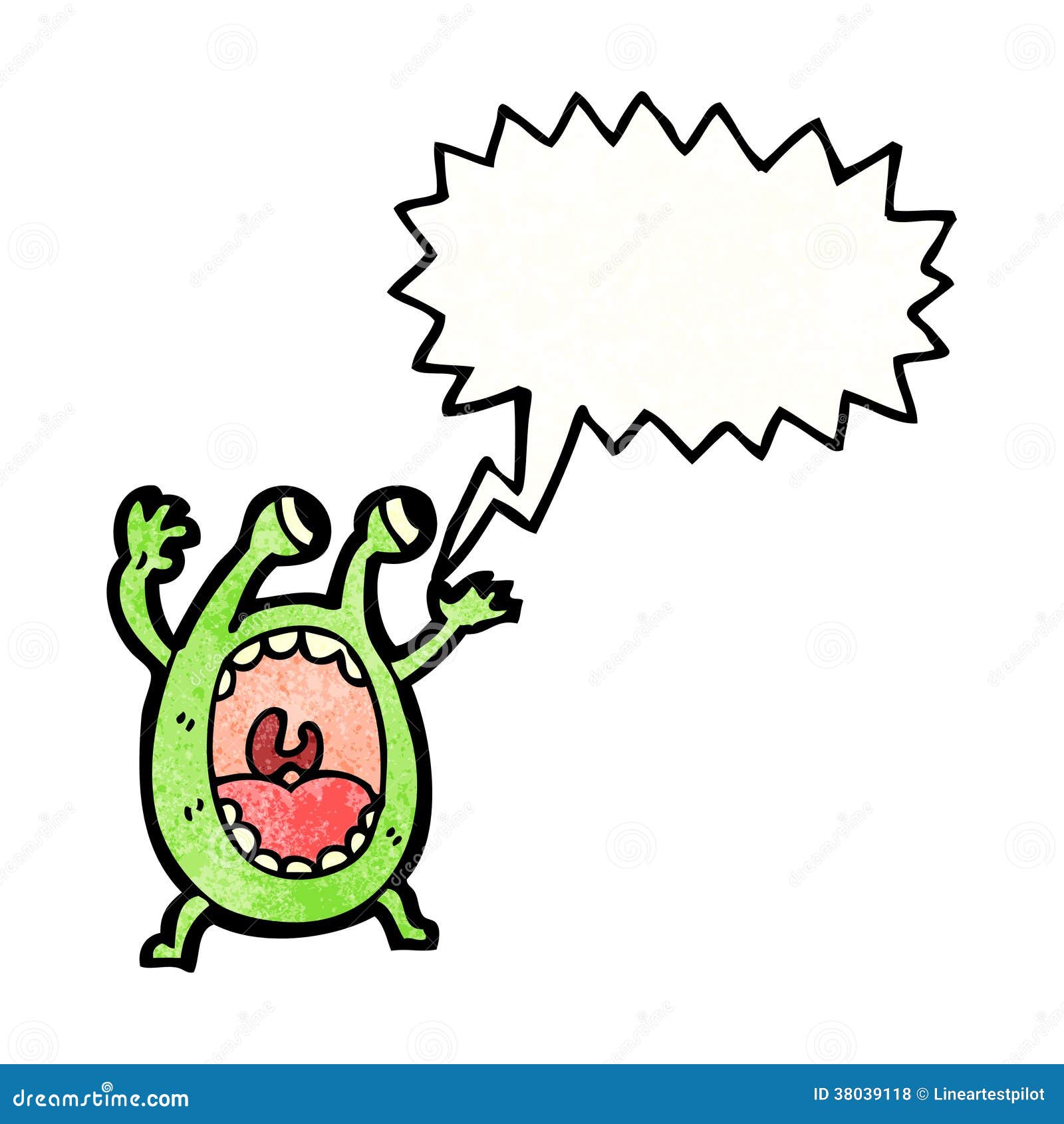 Talking monster cartoon stock vector. Illustration of speech - 38039118