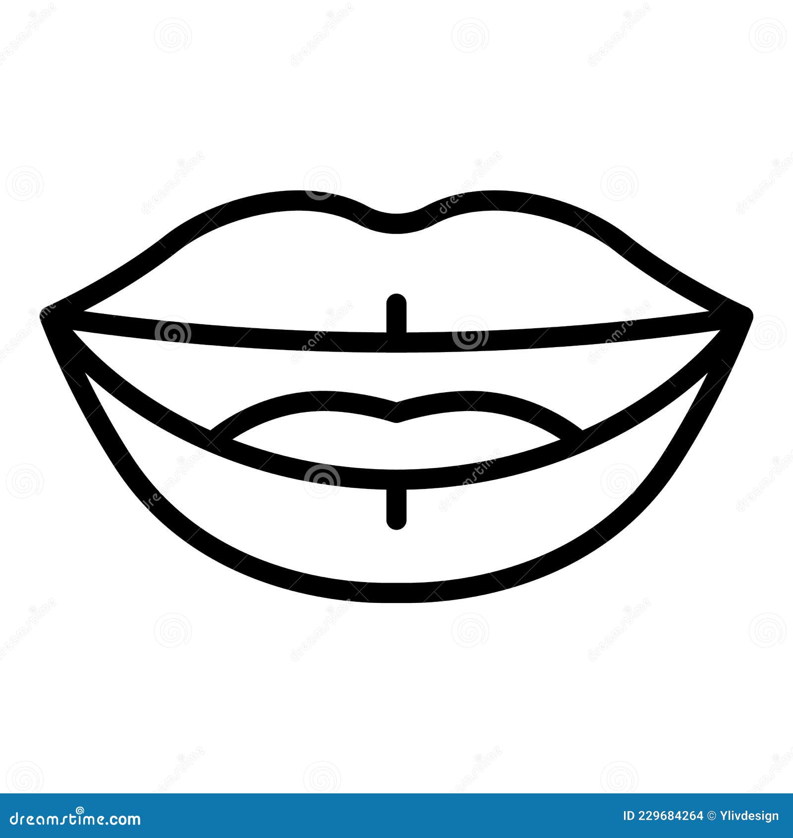 Talking Mouth Sync Icon Outline Vector. Lip Pronunciation Stock Vector ...