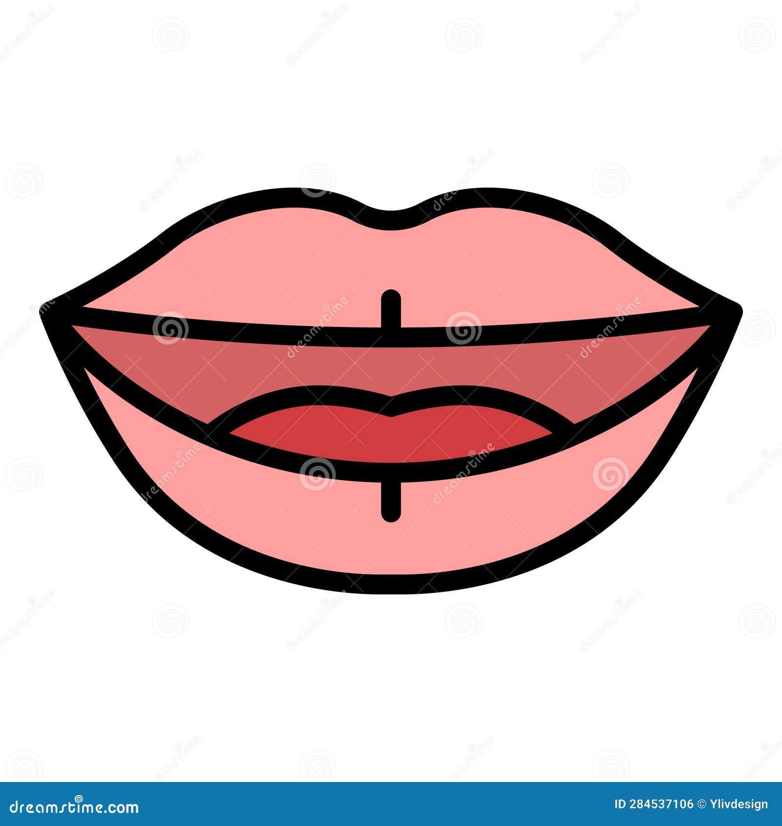Talking Mouth Sync Icon Vector Flat Stock Illustration - Illustration ...