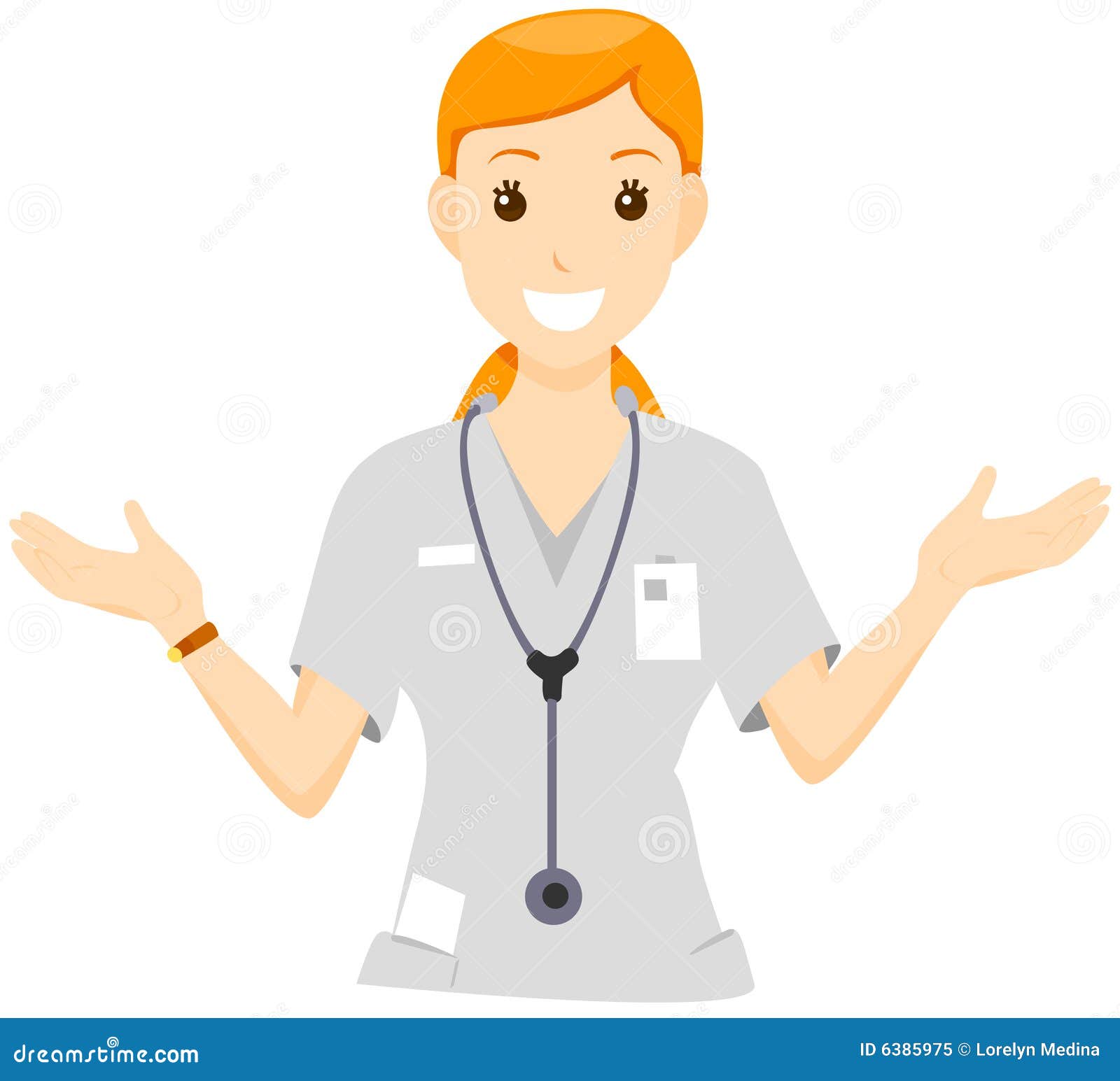 Talking Nurse stock illustration. Illustration of nurse - 6385975