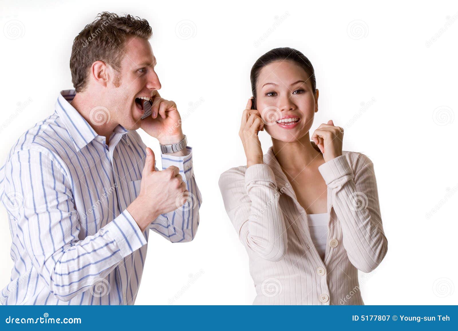 Talking over the phone stock image. Image of attention - 5177807