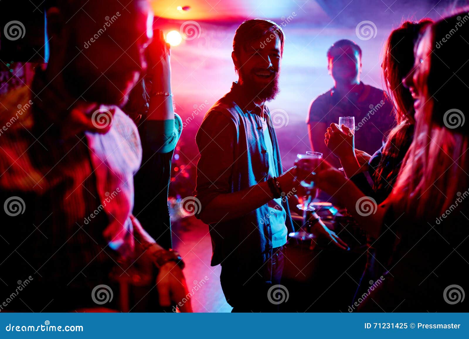 Talking at party stock image. Image of people, nightclub - 71231425