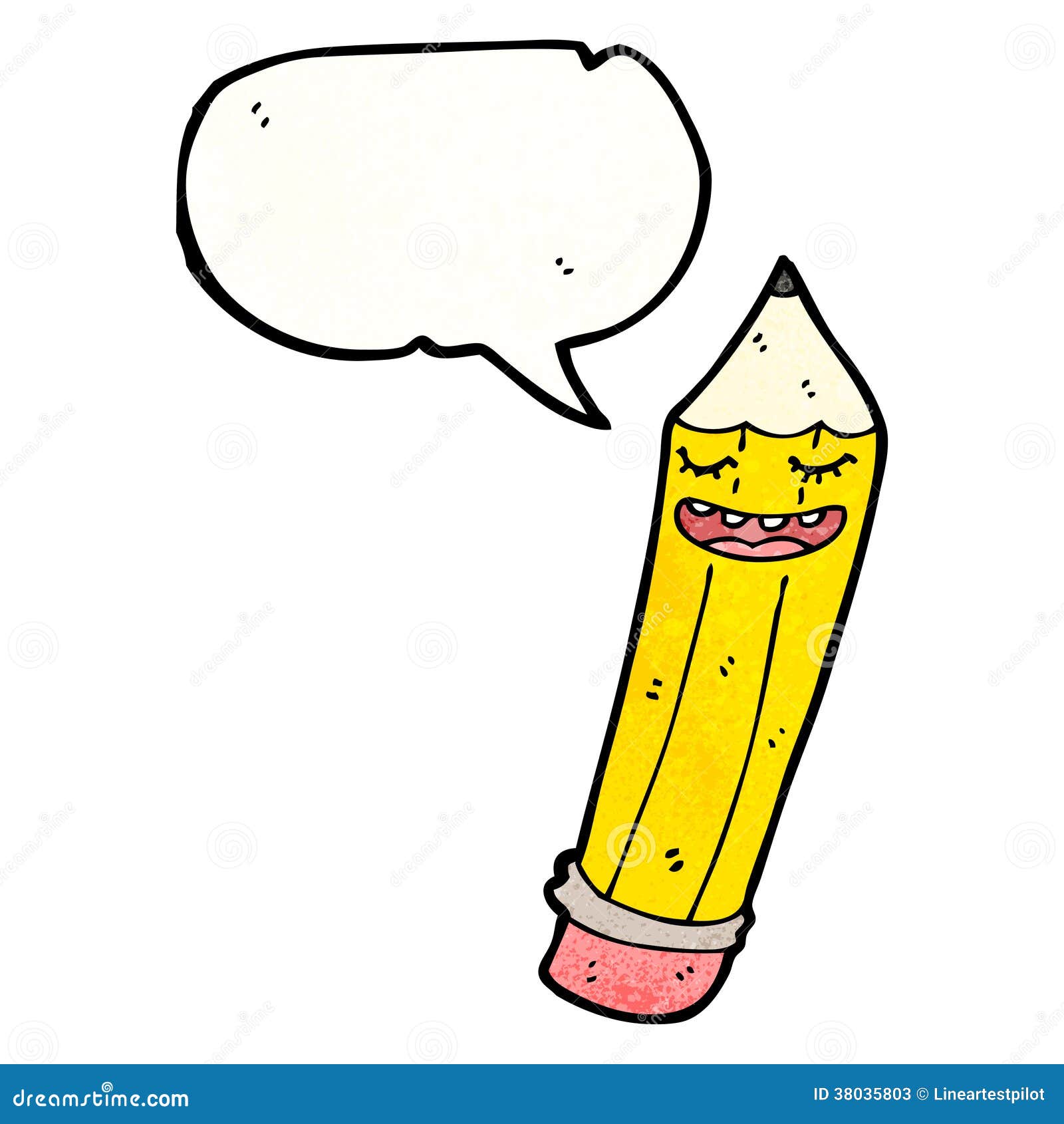 Talking Pencil Cartoon Character Stock Vector - Illustration of texture ...