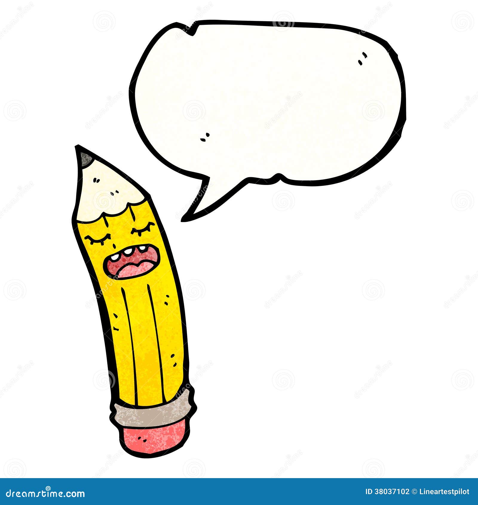Talking Pencil Cartoon Character Stock Vector - Illustration of clip ...