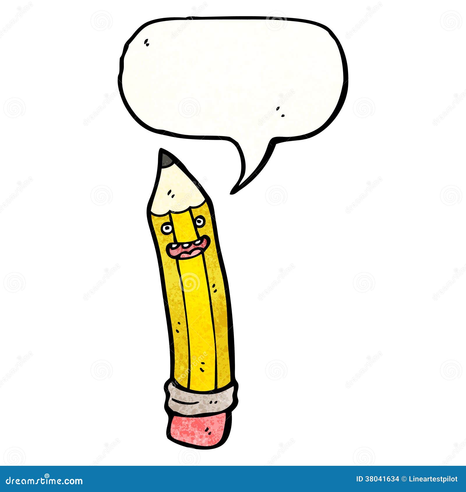Talking Pencil Cartoon Character Stock Vector - Illustration of funny ...
