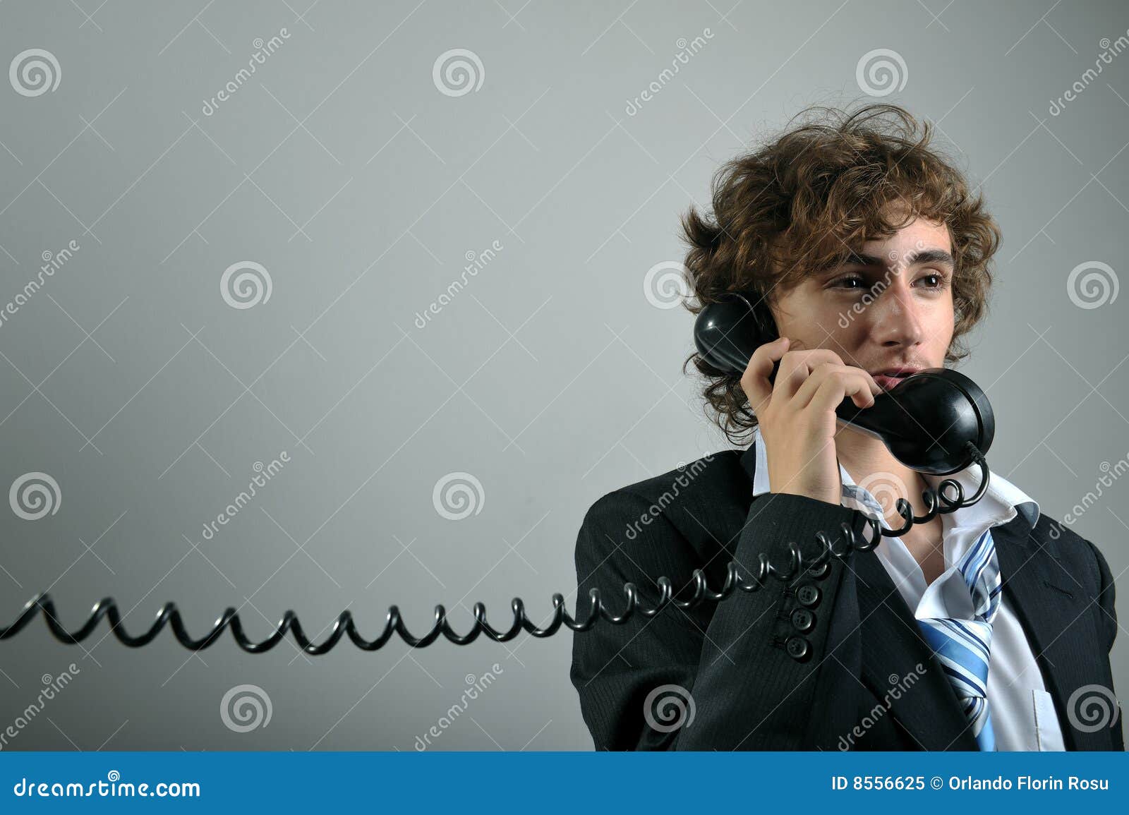Talking on phone stock image. Image of businessman, communication - 8556625