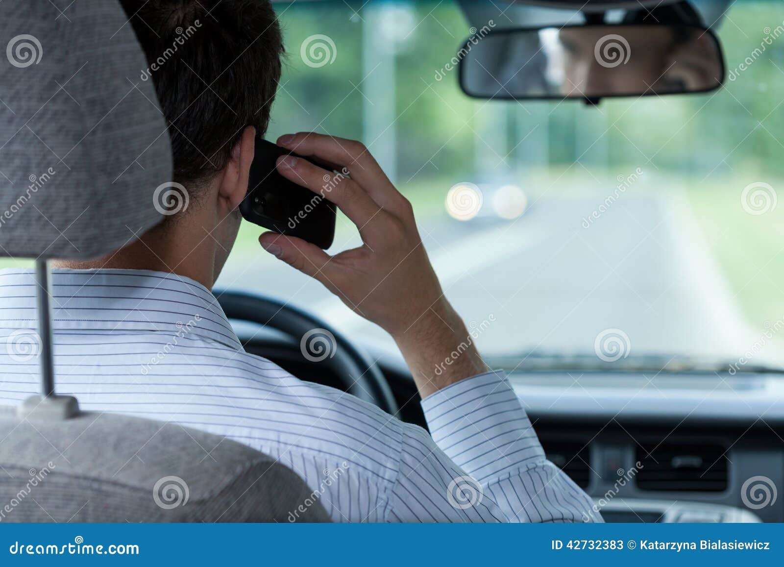 Talking on Phone during Driving Car Stock Image - Image of driving ...