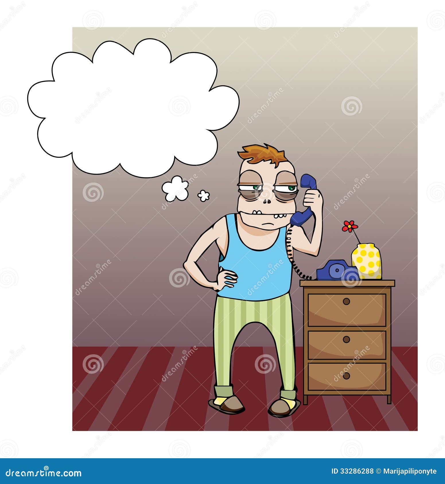 Talking on a phone stock illustration. Illustration of angry - 33286288