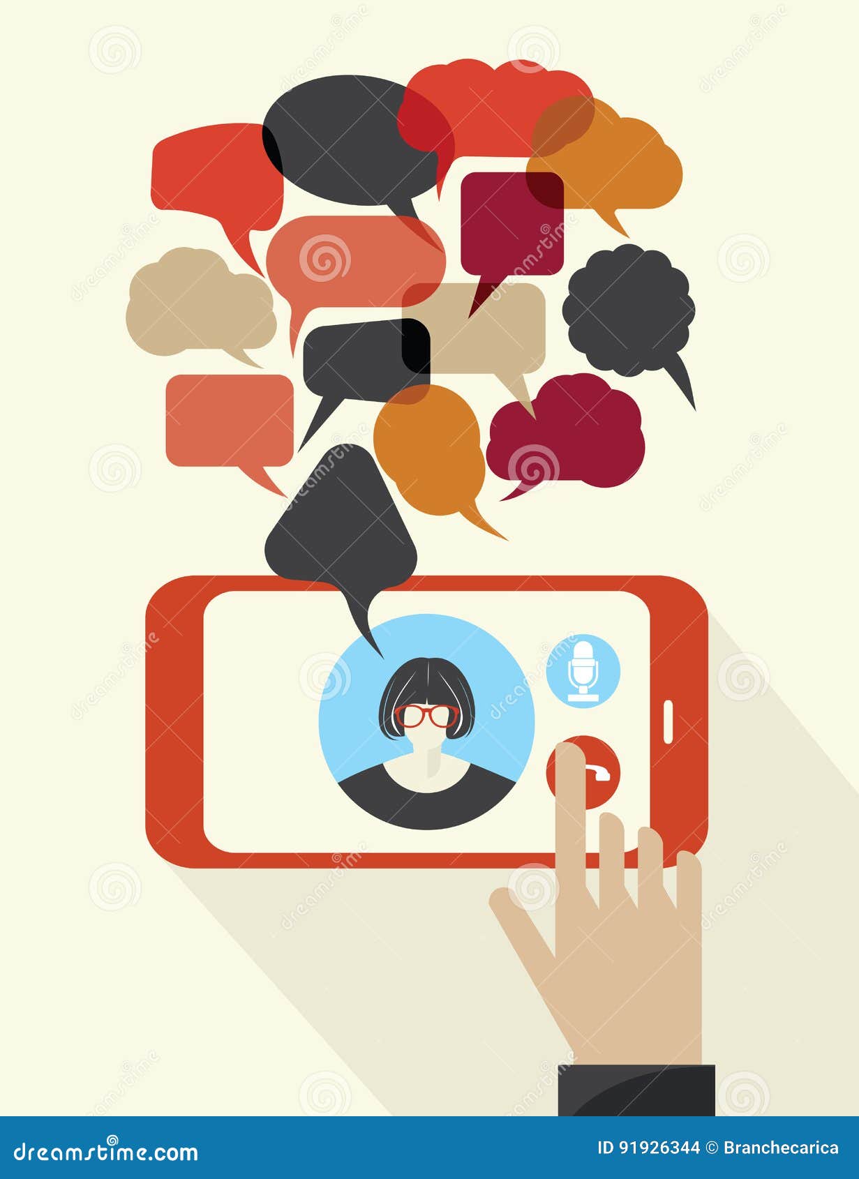 Talking phone stock vector. Illustration of telecommunications - 91926344