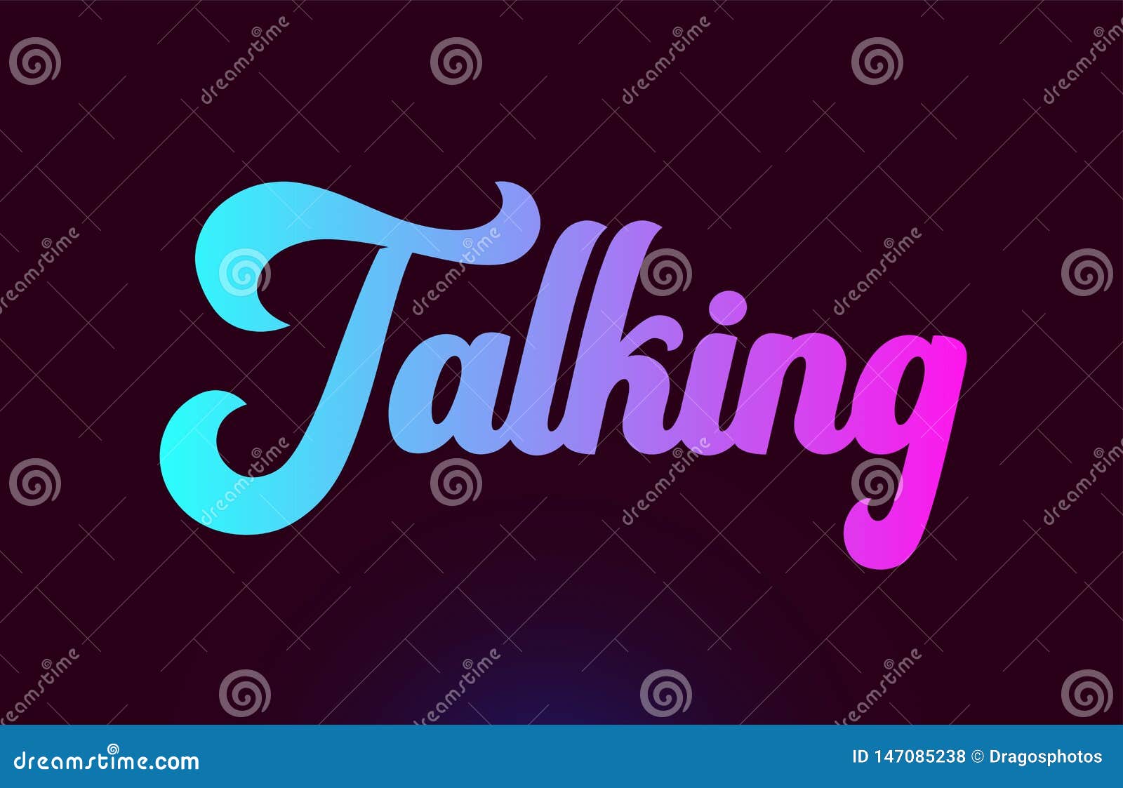 Talking Pink Word Text Logo Icon Design for Typography Stock ...