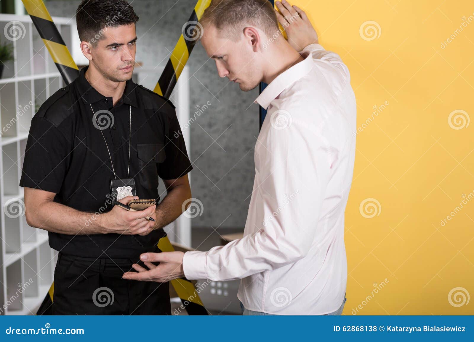 Talking with a policeman stock photo. Image of policeman - 62868138