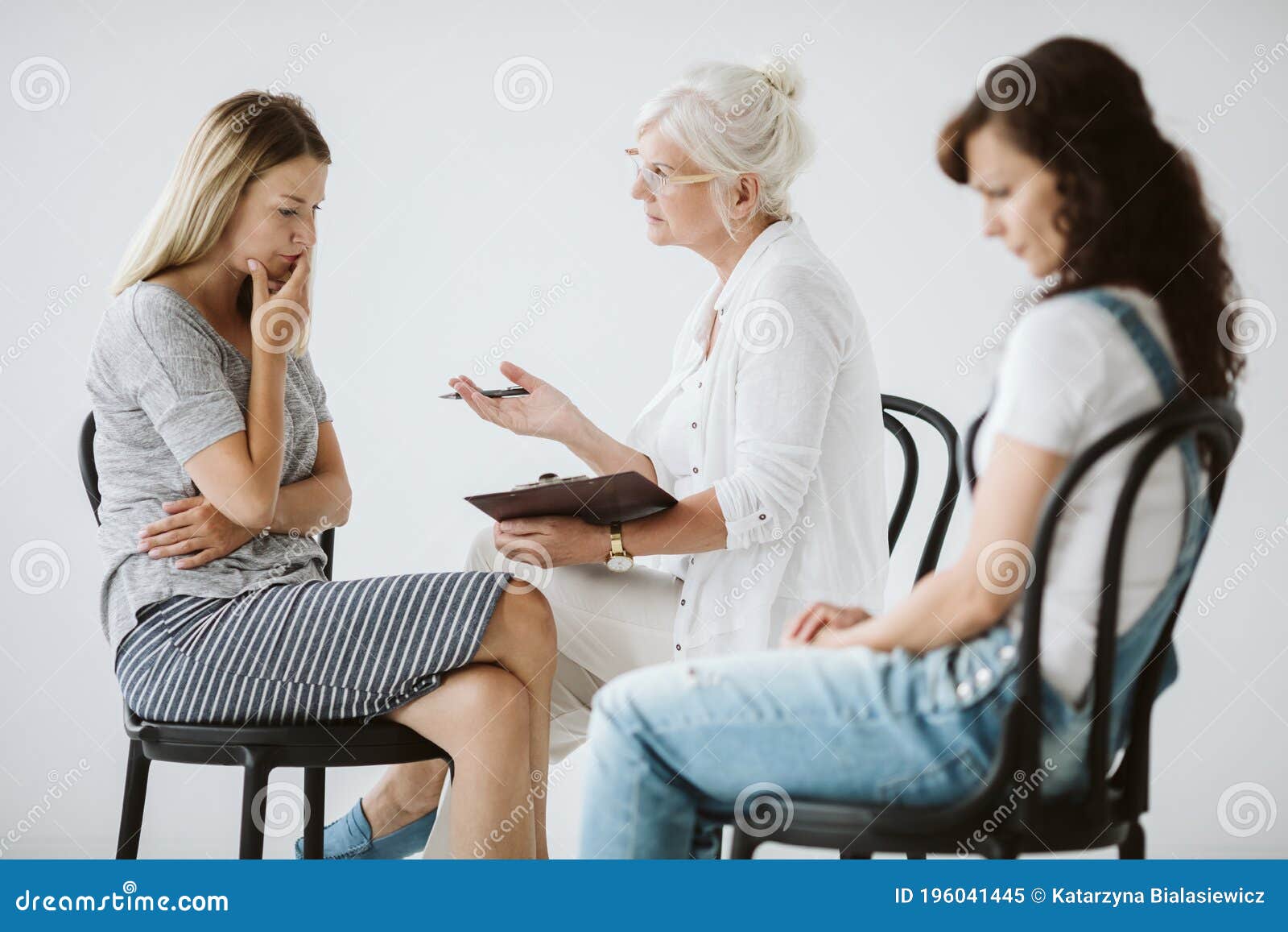 Talking about problems stock image. Image of therapy - 196041445