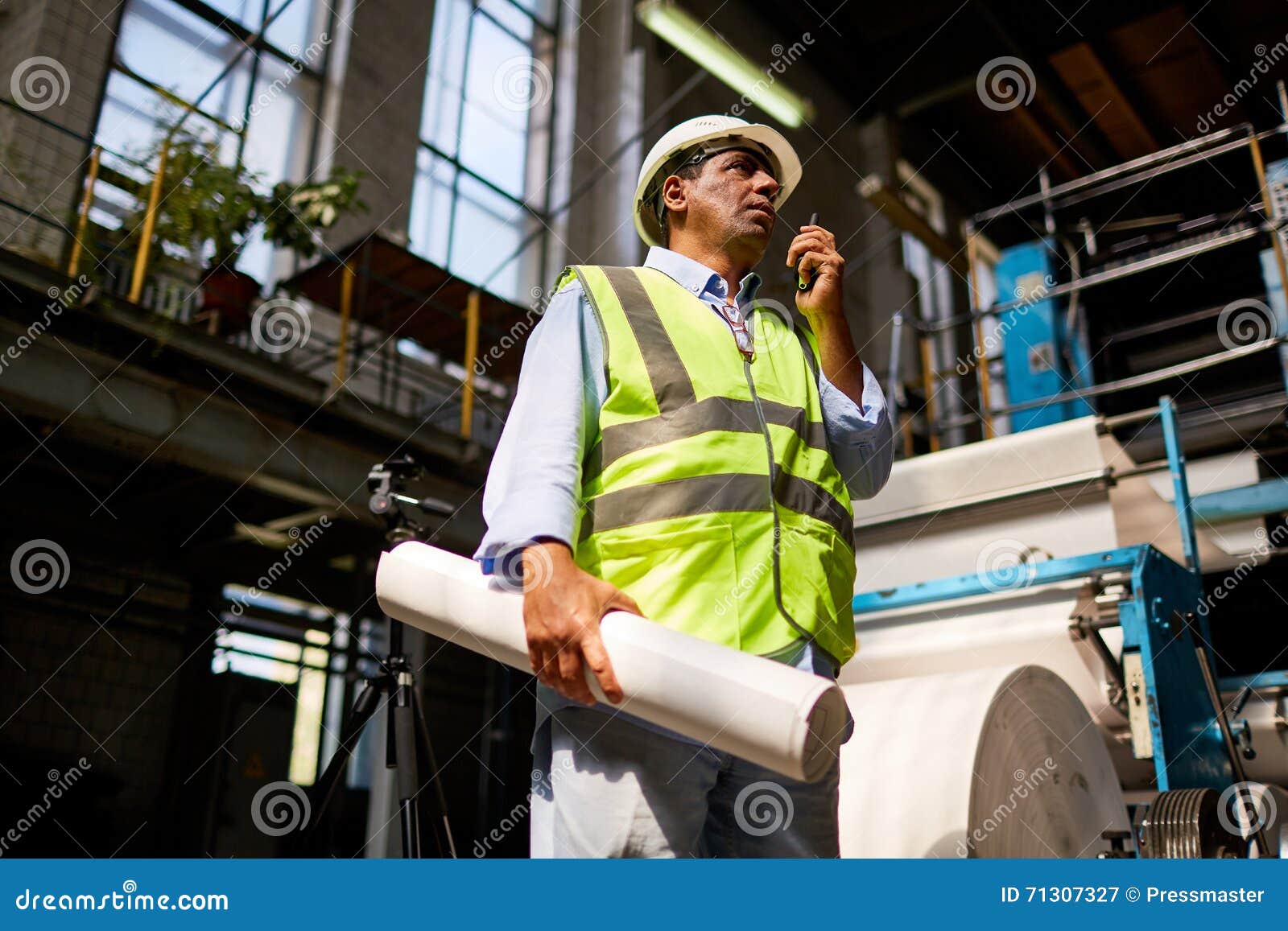 Talking on Radio Transmitter Stock Image - Image of profession ...