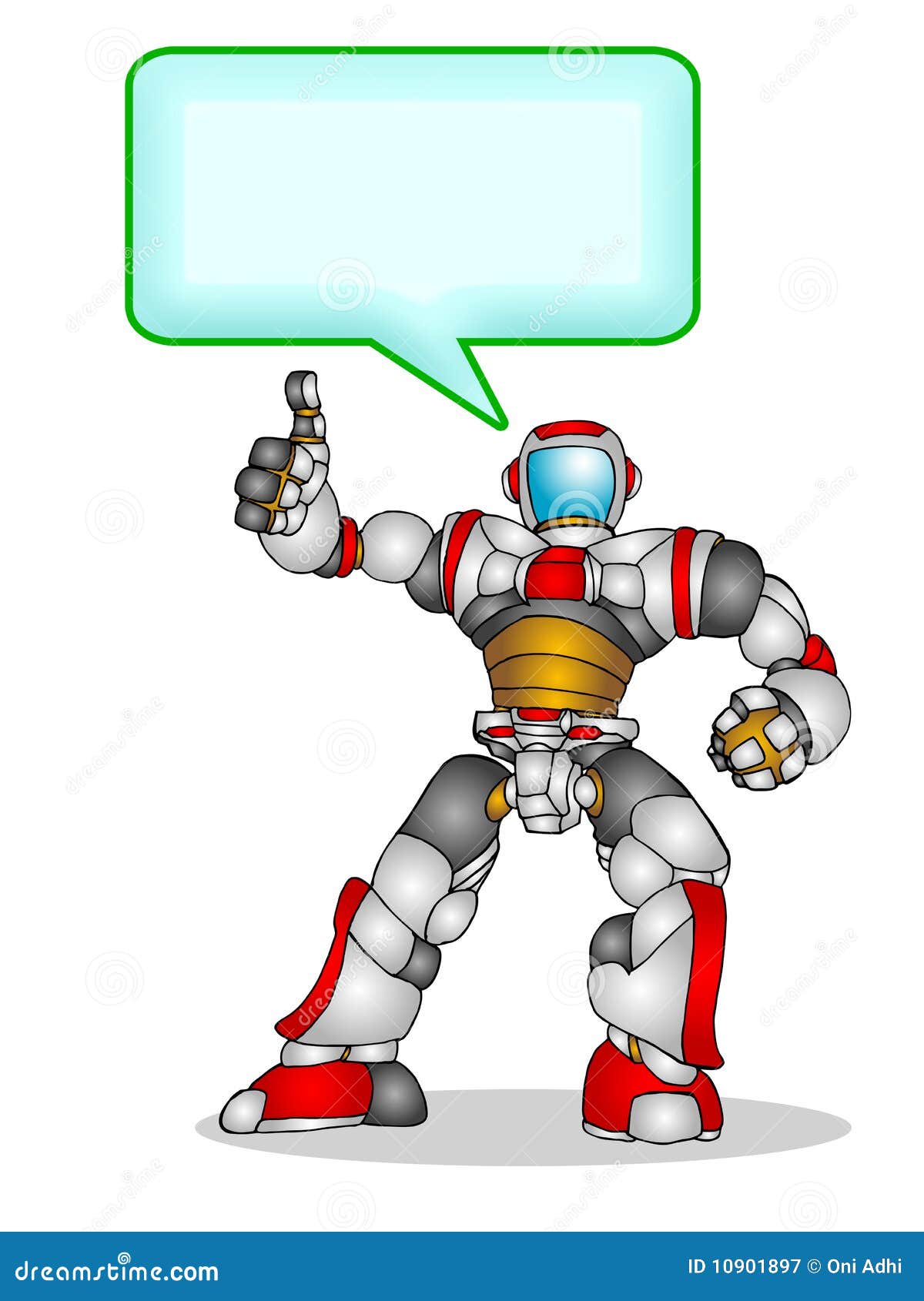 Talking Robot stock illustration. Illustration of cute - 10901897