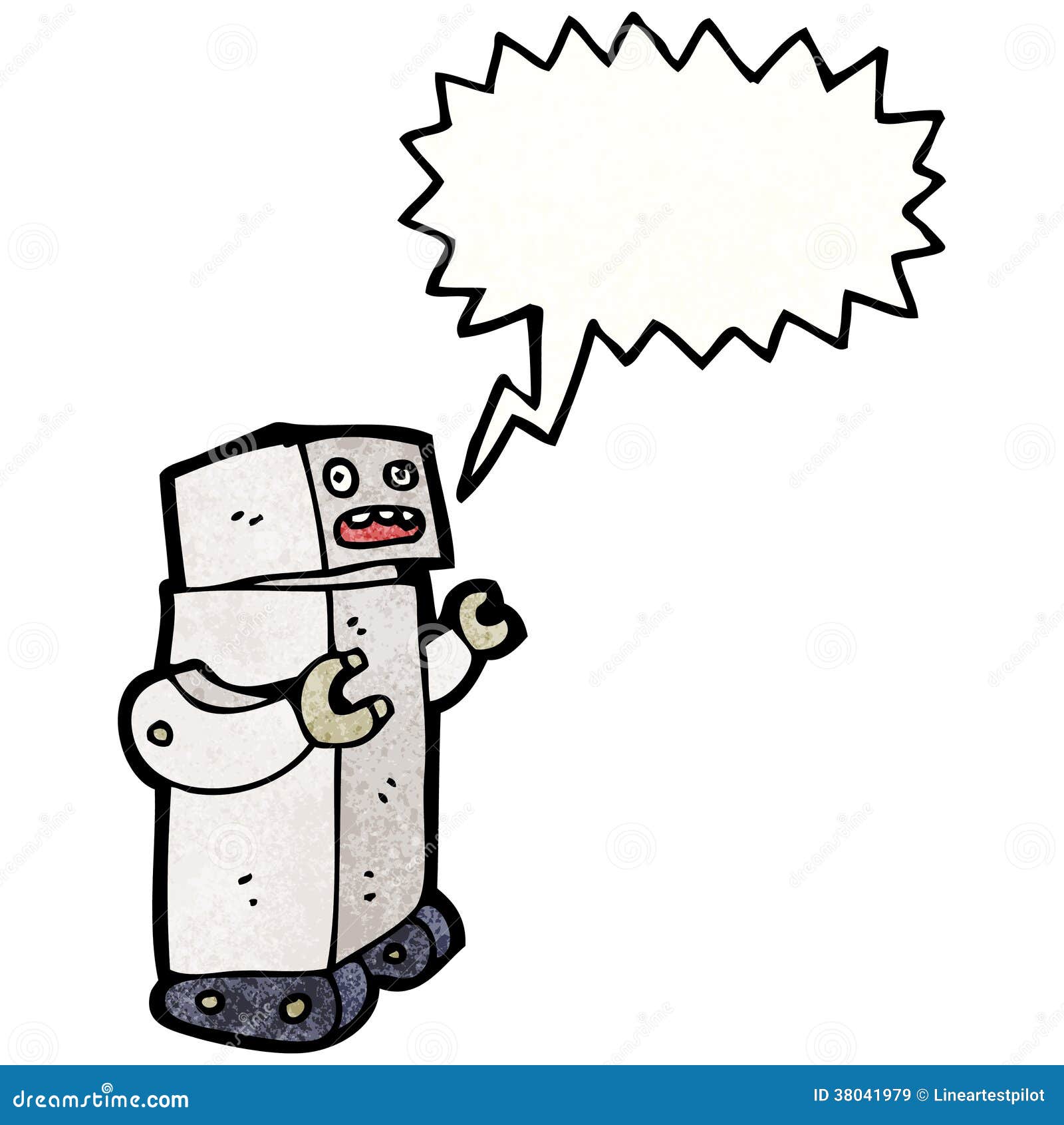 Talking Robot Cartoon Vector Illustration | CartoonDealer.com #38038488