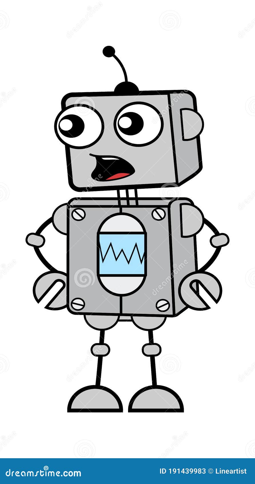 Talking Robot Cartoon | CartoonDealer.com #38041979