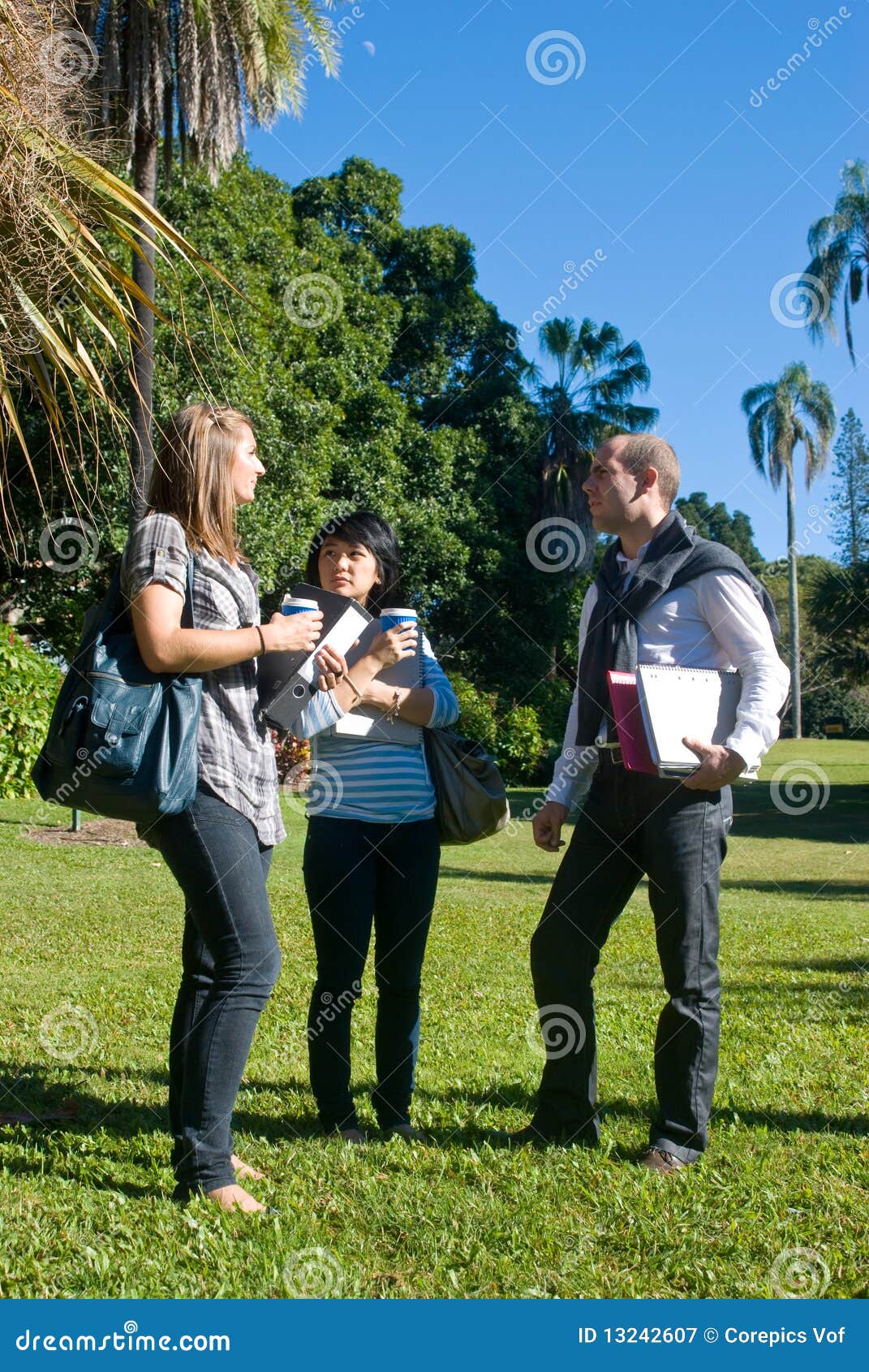 Talking students stock image. Image of students, standing - 13242607