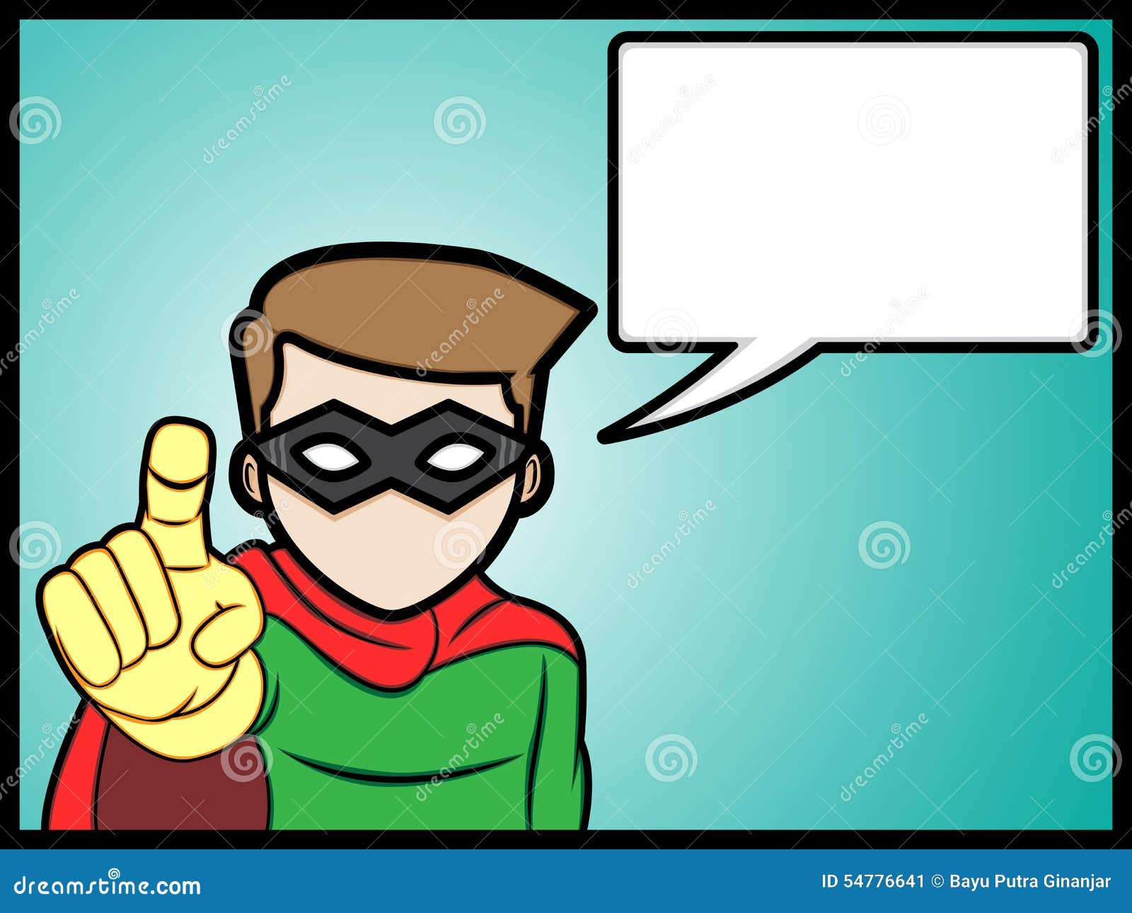 Talking Superhero stock vector. Illustration of cape - 54776641