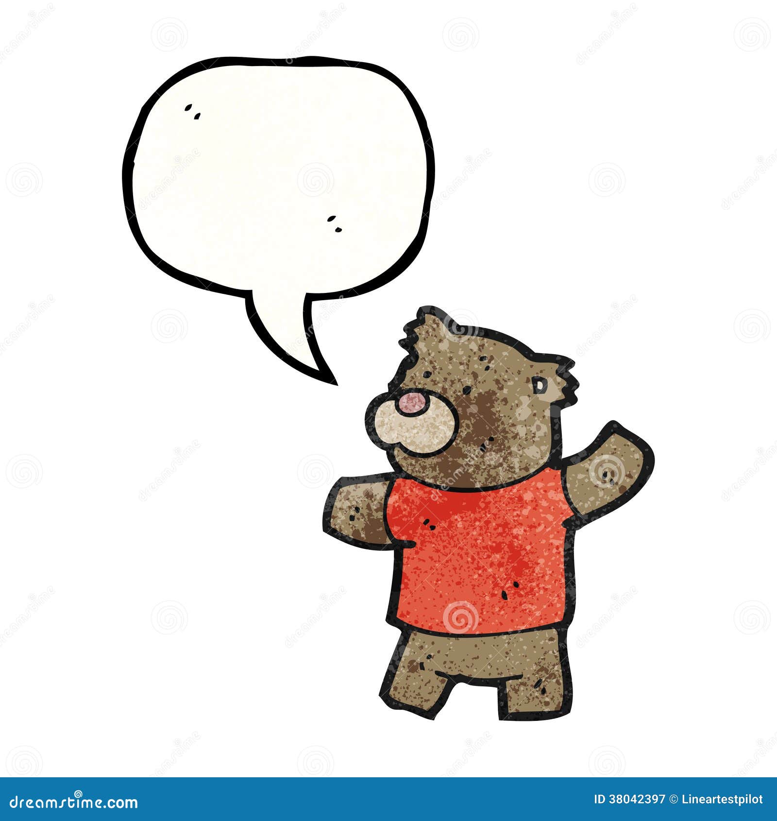 Talking teddy bear cartoon stock vector. Illustration of silly - 38042397