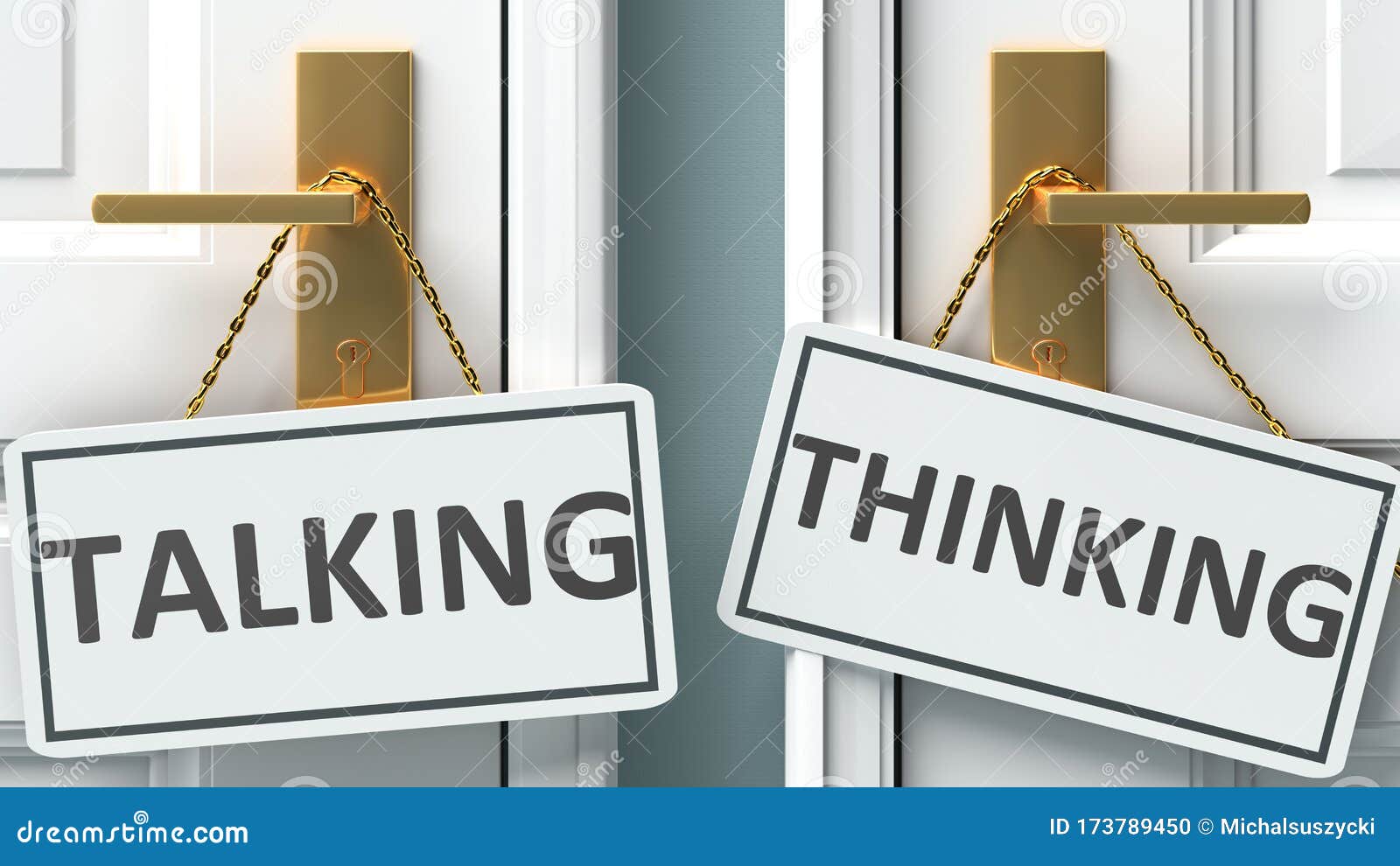 Talking or Thinking As a Choice in Life - Pictured As Words Talking ...