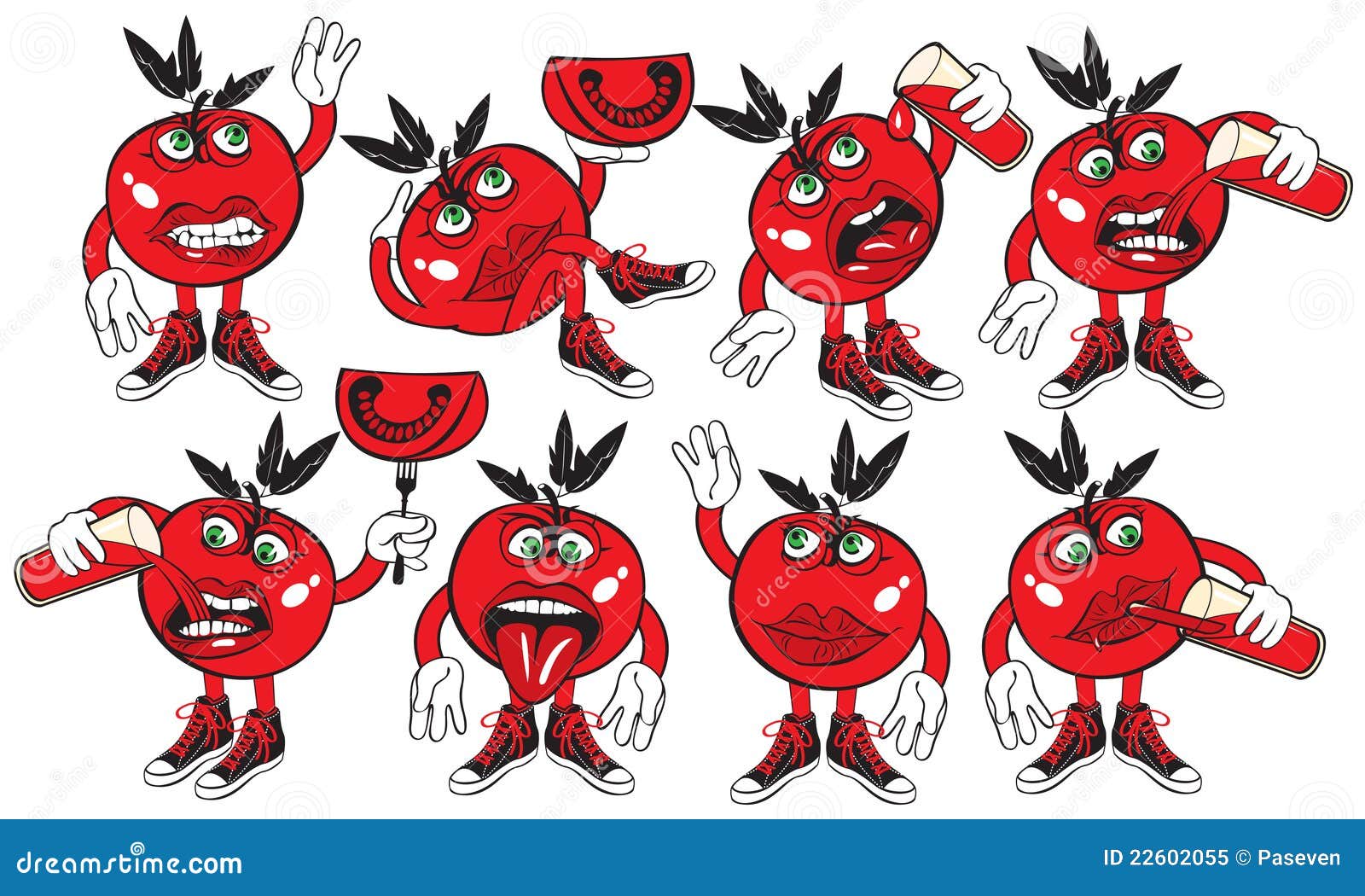 Talking tomatoes stock vector. Illustration of mascot - 22602055