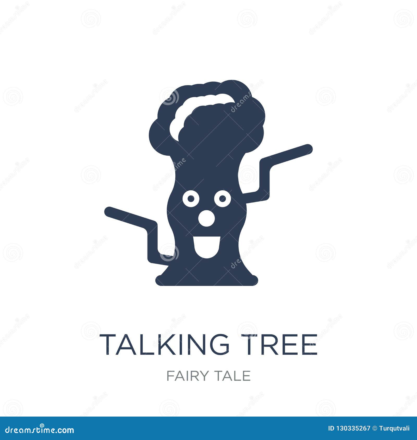 Talking Tree Icon. Trendy Flat Vector Talking Tree Icon on White Stock ...