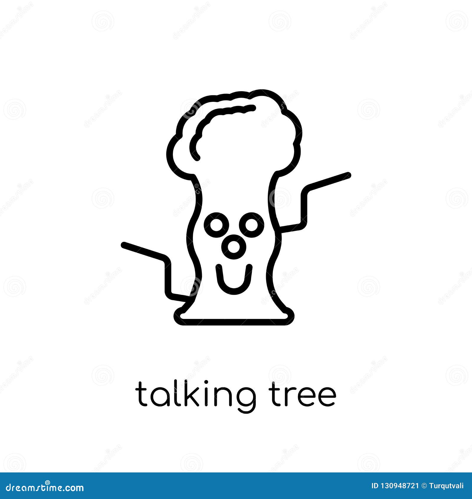 Talking Tree Icon. Trendy Modern Flat Linear Vector Talking Tree Stock ...