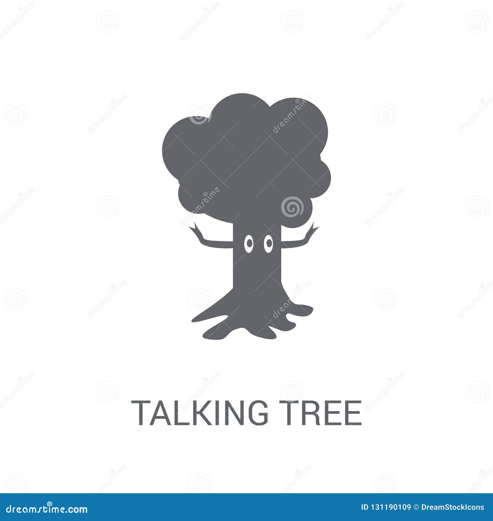 Talking Tree Icon. Trendy Talking Tree Logo Concept on White Background ...