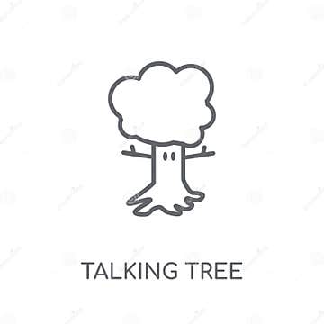 Talking Tree Linear Icon. Modern Outline Talking Tree Logo Conce Stock ...