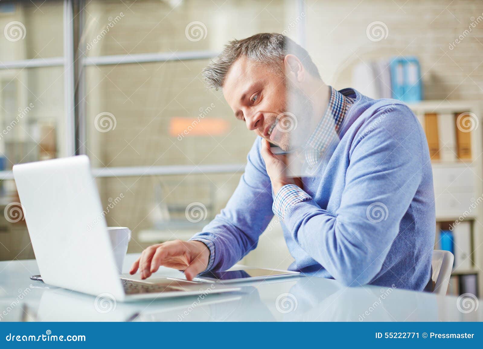Talking and typing stock image. Image of people, obsessed - 55222771