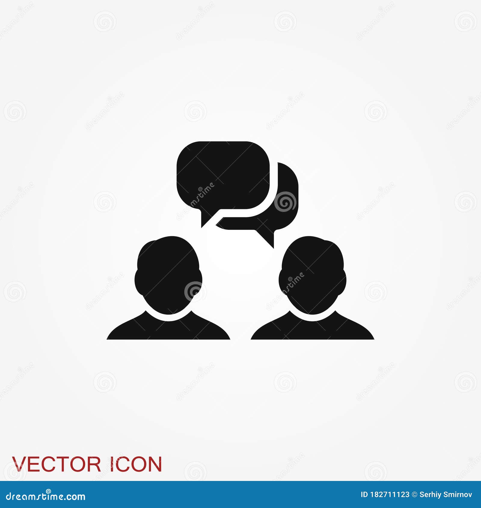 Talking Vector Icon. Dialogue,contact, Conversational Symbol Isolated ...