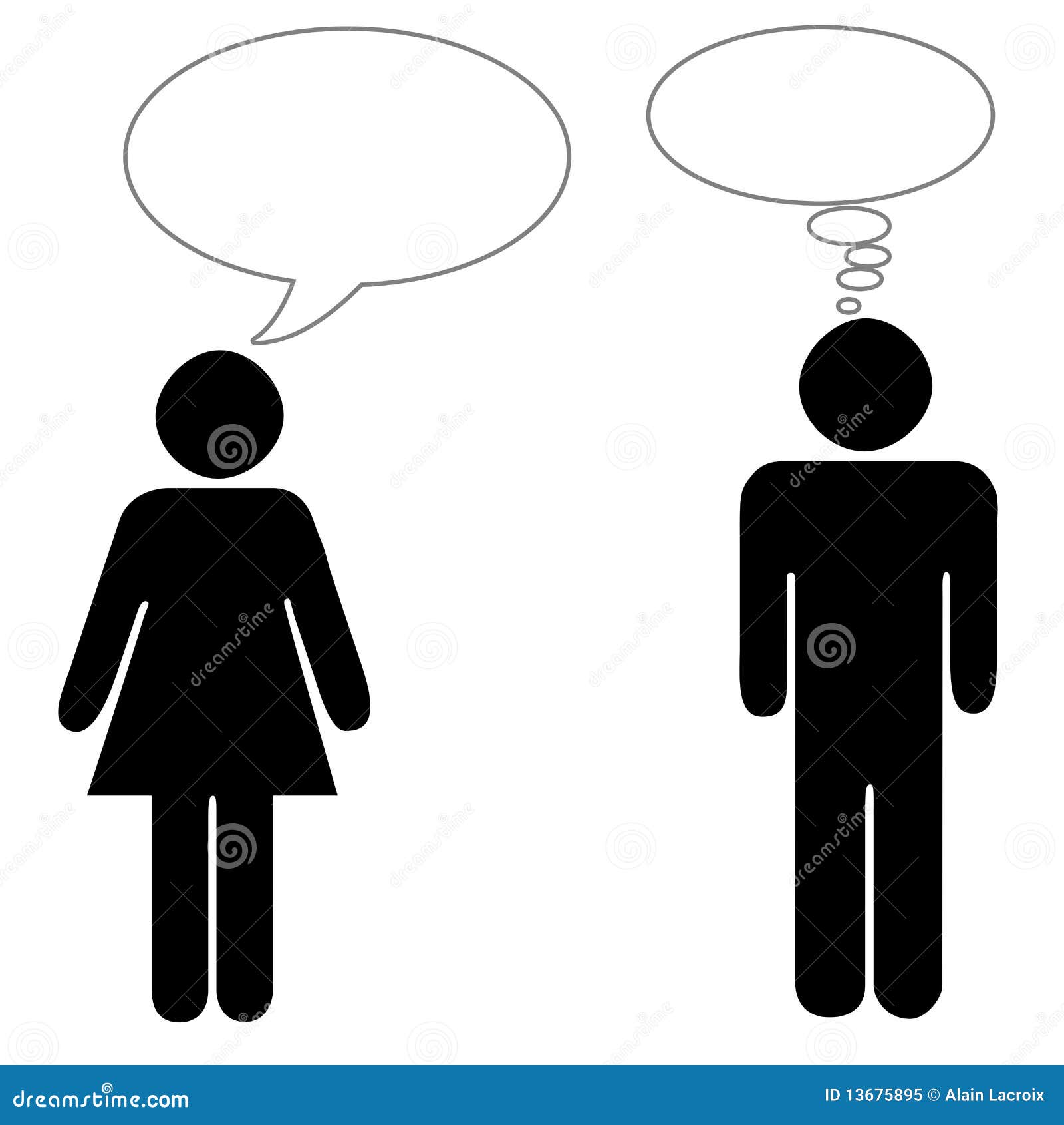 Talking Versus Thinking Royalty-Free Stock Photography | CartoonDealer ...