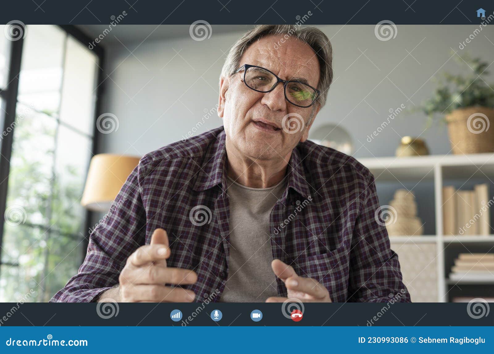 Talking by Video Call on Computer Stock Photo - Image of meeting ...