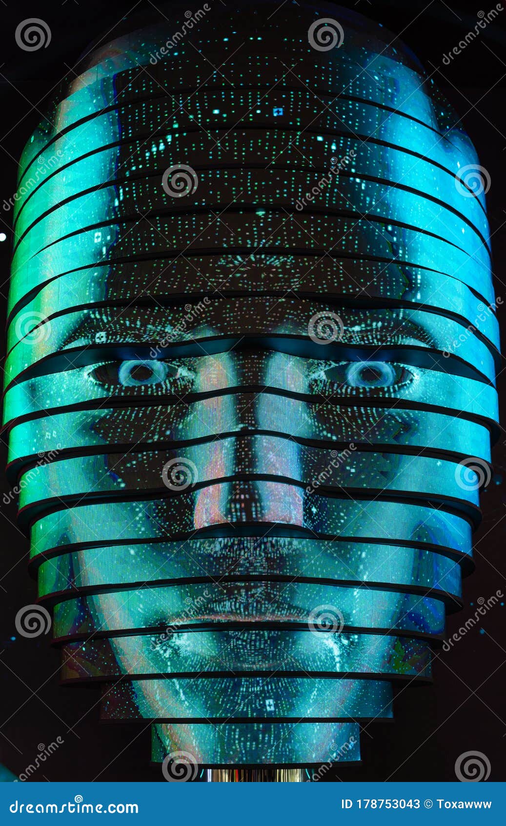 Talking Virtual Digital Woman Face Editorial Stock Photo - Image of ...