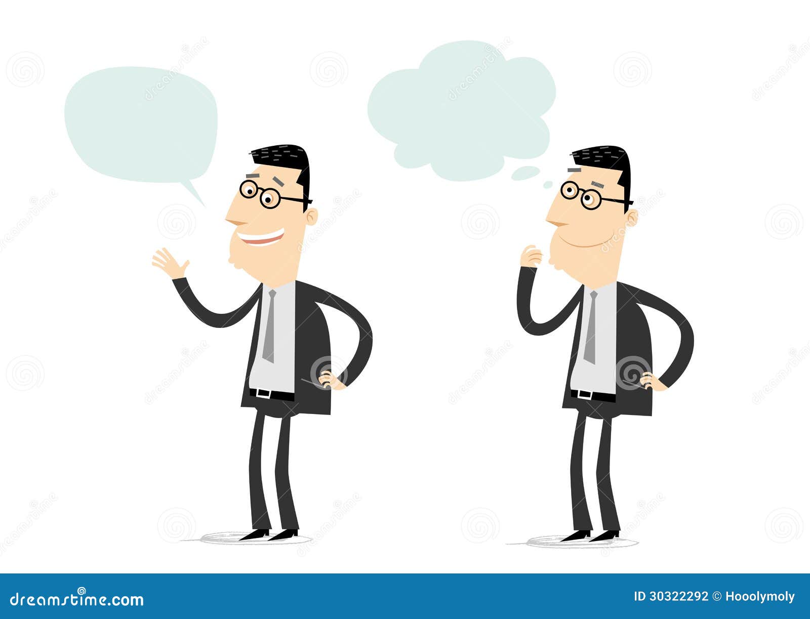 Talking And Wondering Set Vector Illustration | CartoonDealer.com #30322292