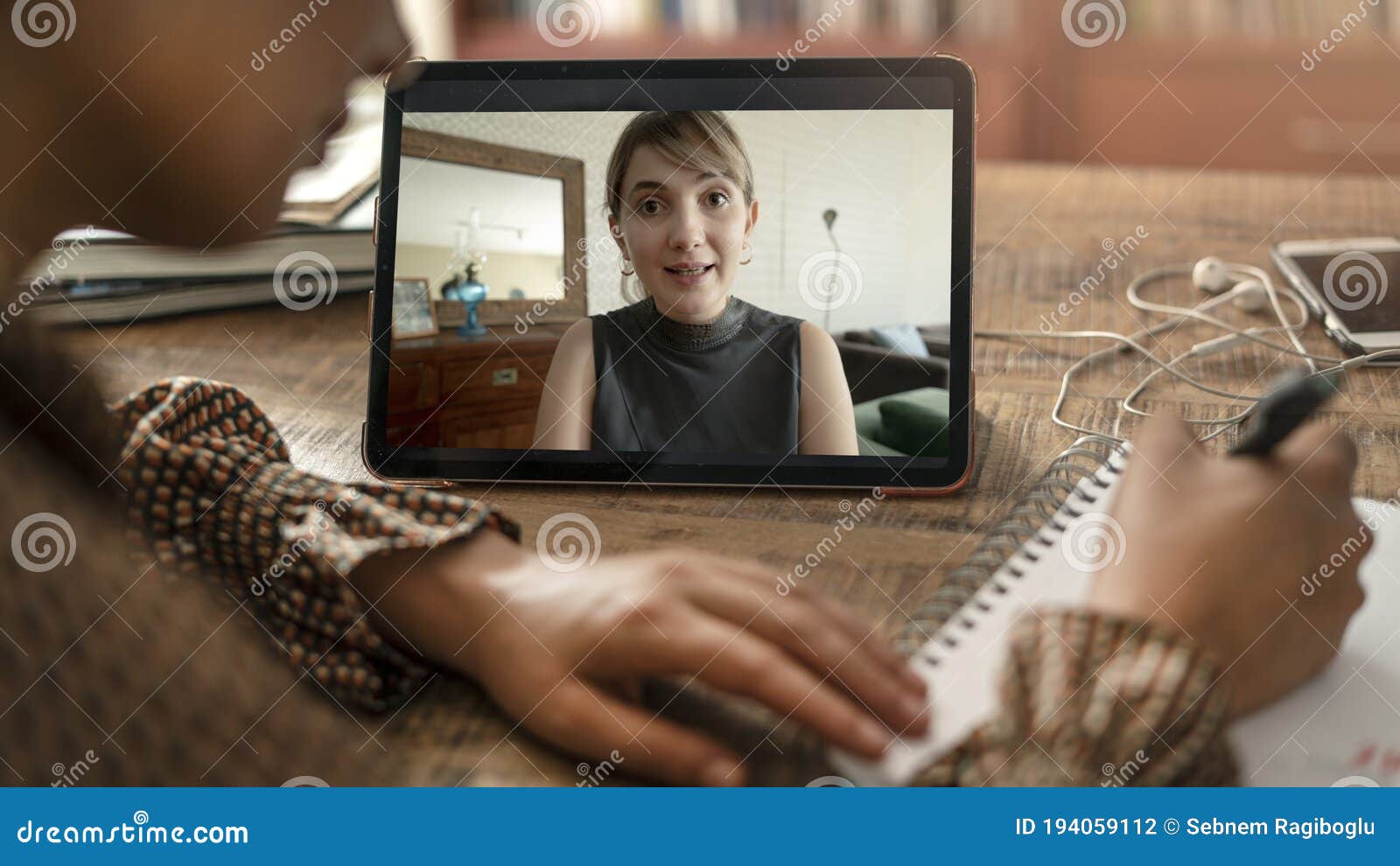 Talking and Working on the Computer Stock Photo - Image of education ...