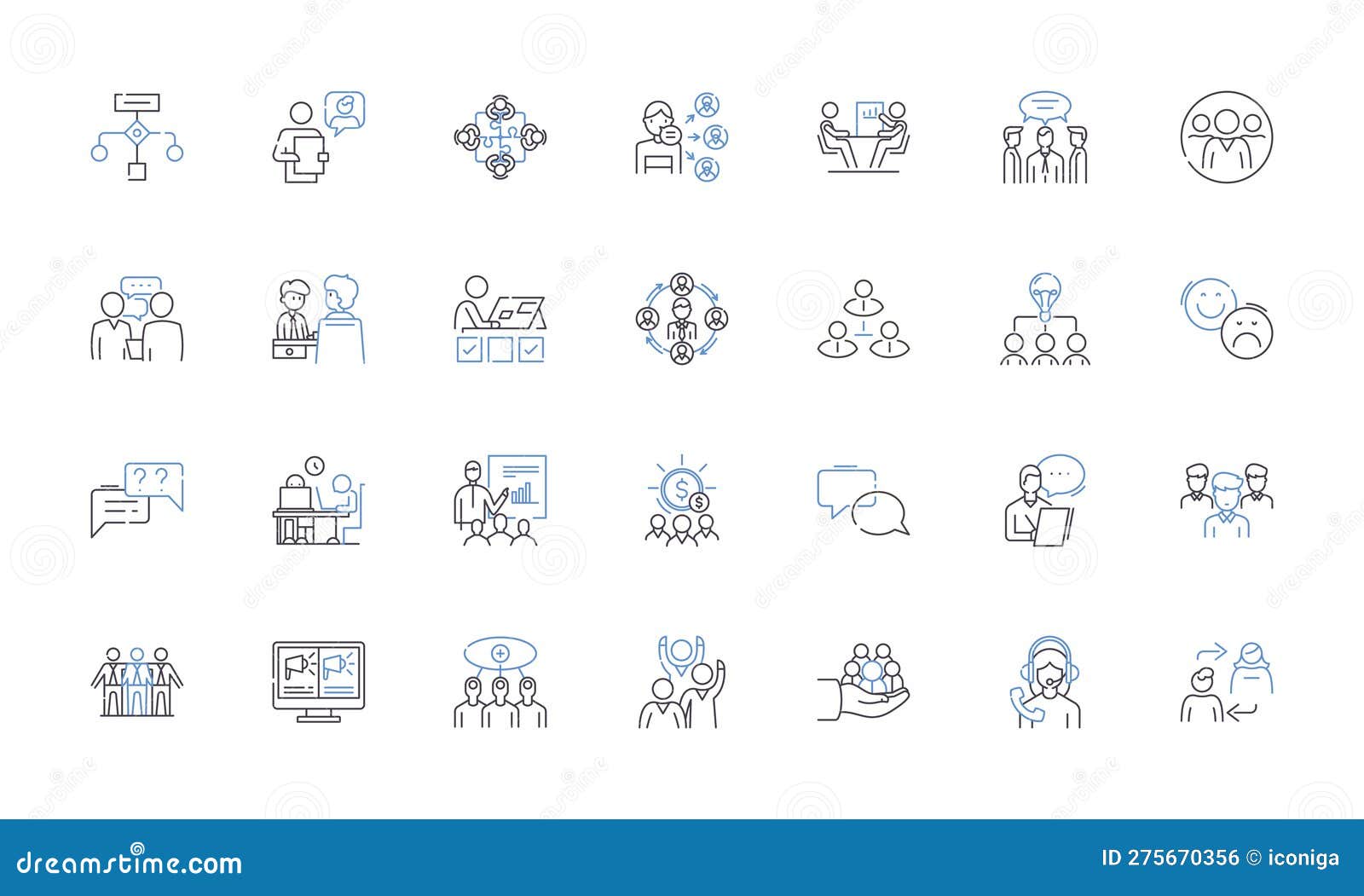 Talks Line Icons Collection. Speeches, Lectures, Discourses ...