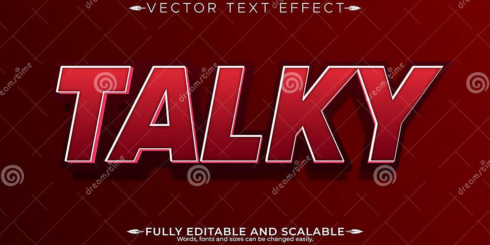 Talky Text Effect, Editable Bold and Headline Customizable Font Style ...