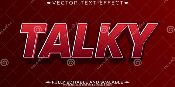 Talky Text Effect, Editable Bold and Headline Customizable Font Style ...