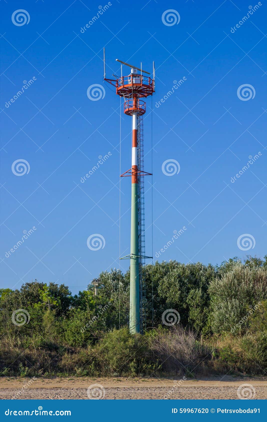 Tall antenna tower stock photo. Image of signal, communication - 59967620