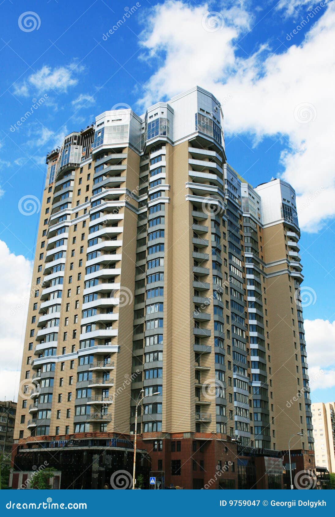 Tall apartment building stock image. Image of housing - 9759047