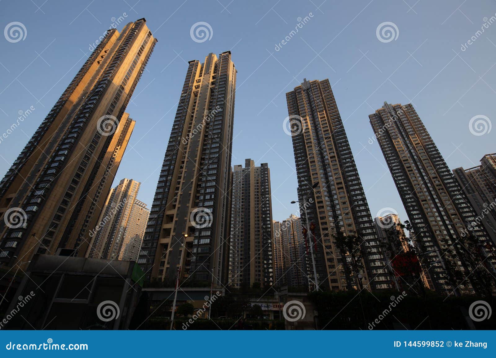 Tall Apartment Buildings in Changsha China Stock Photo - Image of ...