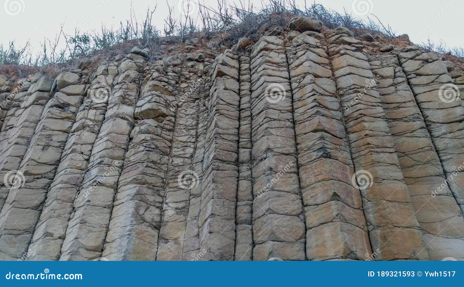 Tall Basalt Columns in Penghu Stock Image - Image of human, outdoor ...