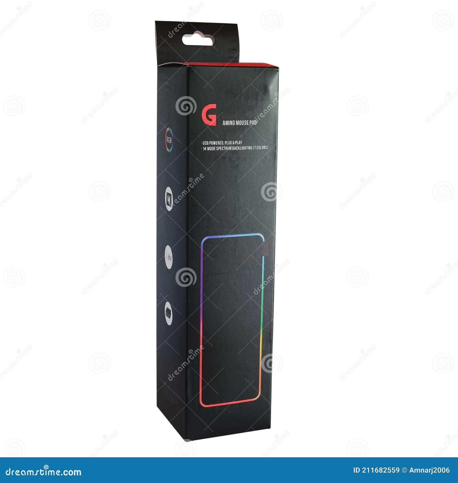 Tall Black Box Design for Packaging Mock on White Stock Image - Image ...