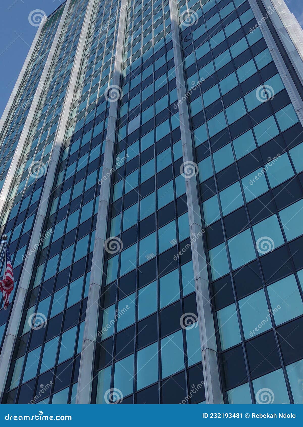 Tall blue skyscraper stock image. Image of flooring - 232193481