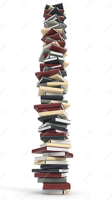 Tall Book Stack stock illustration. Illustration of media - 54413990