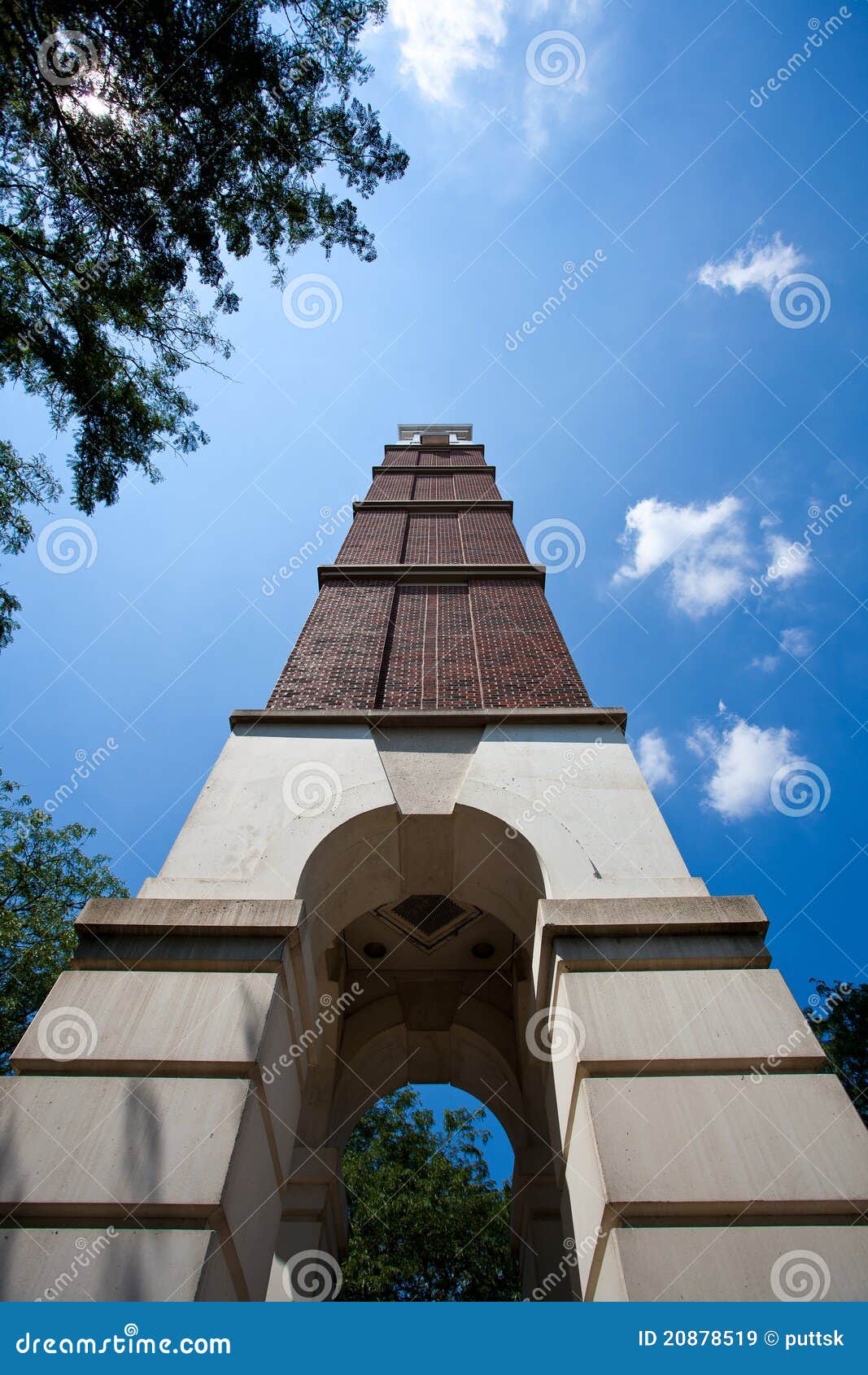Tall brick tower stock image. Image of blue, watch, worm - 20878519